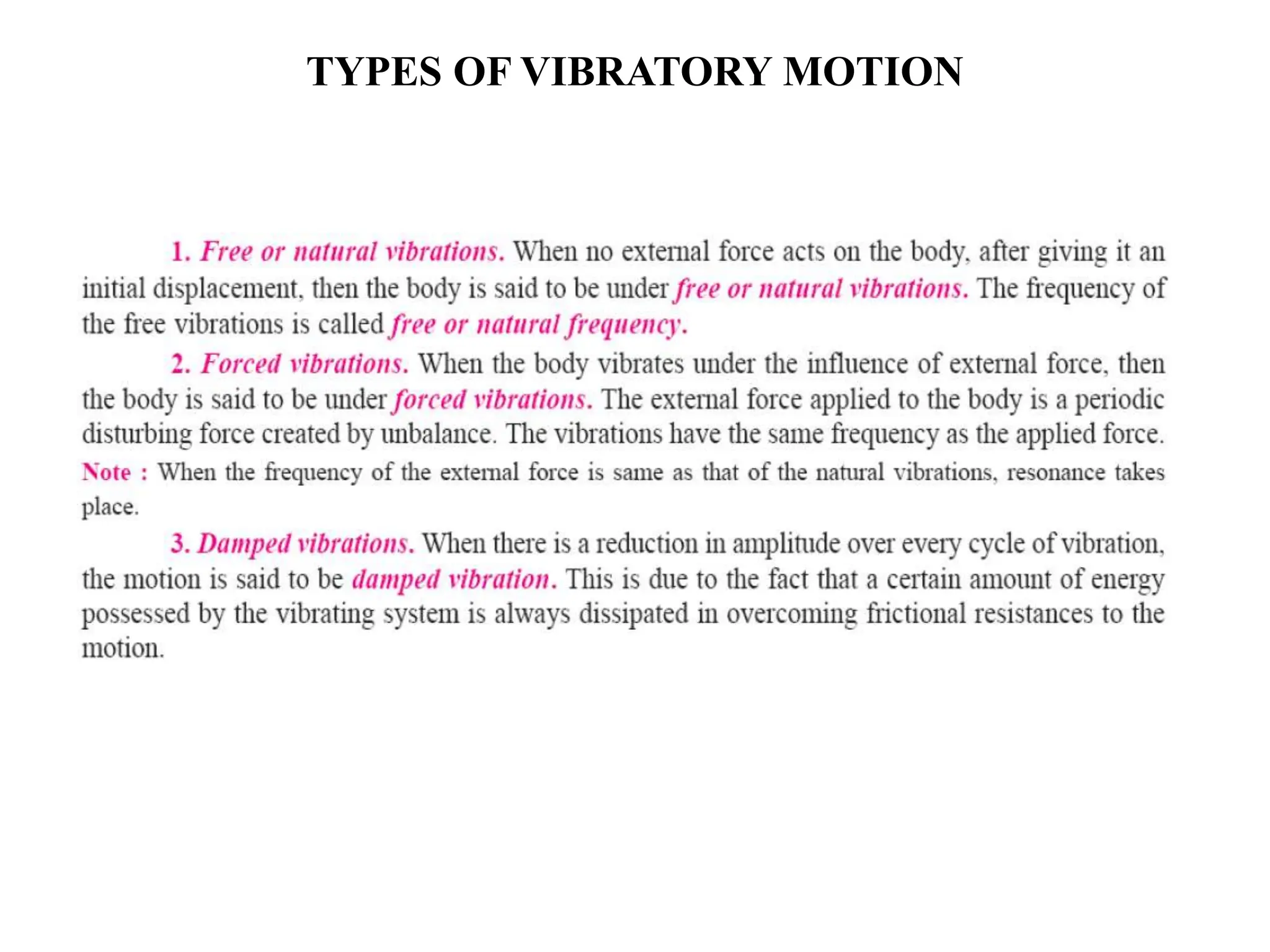 Lecture notes of vibration concepts of basics | PPTX Lecture notes of vibration concepts of basics | PPTX