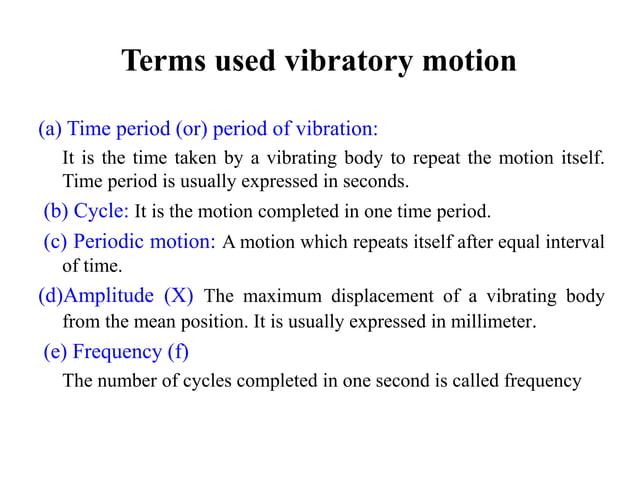 Lecture notes of vibration concepts of basics | PPTX