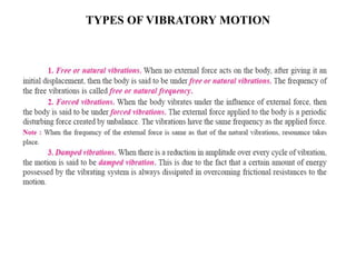 Lecture notes of vibration concepts of basics | PPTX