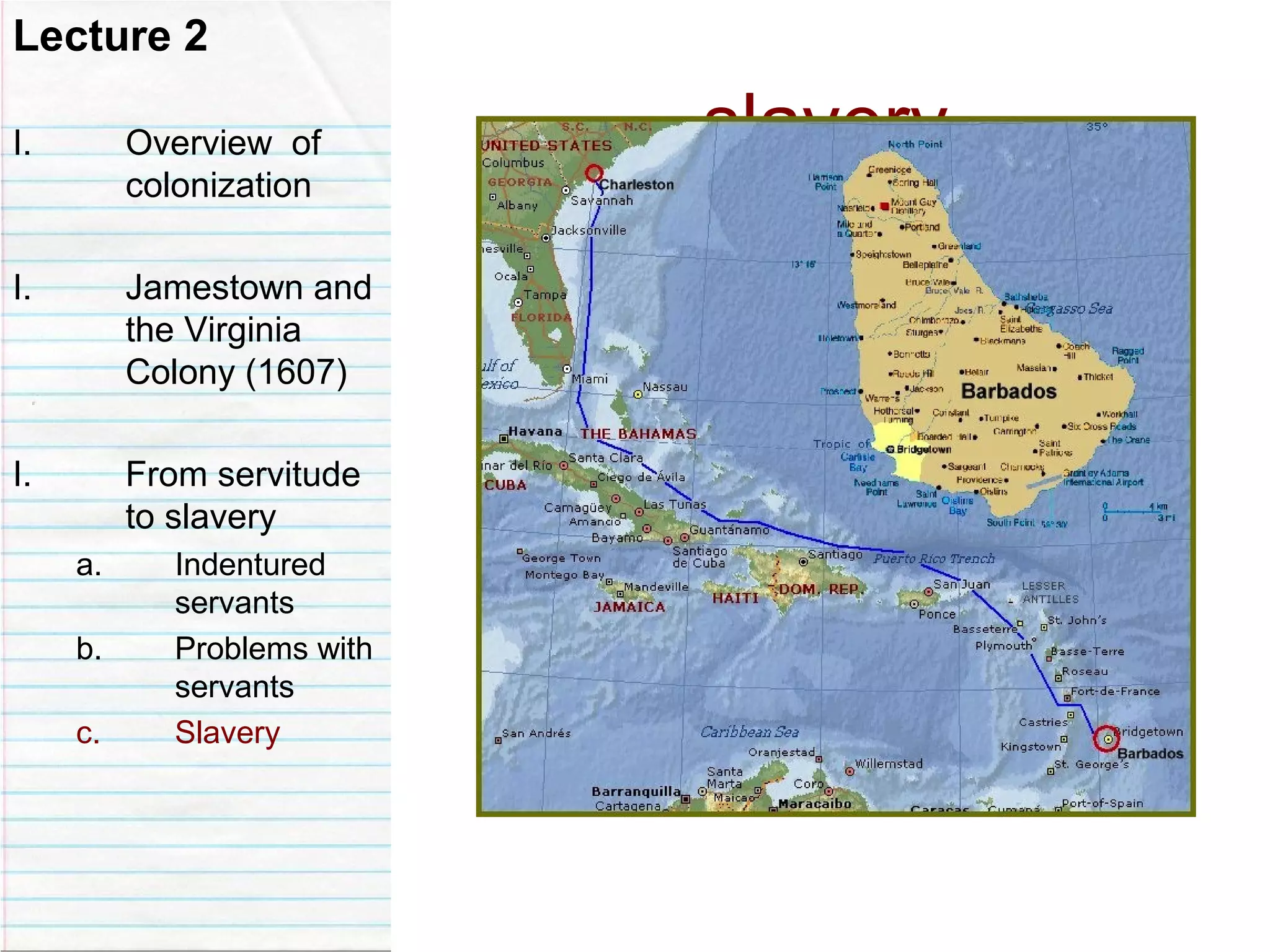 Lecture 2 on virginia colony | PPT