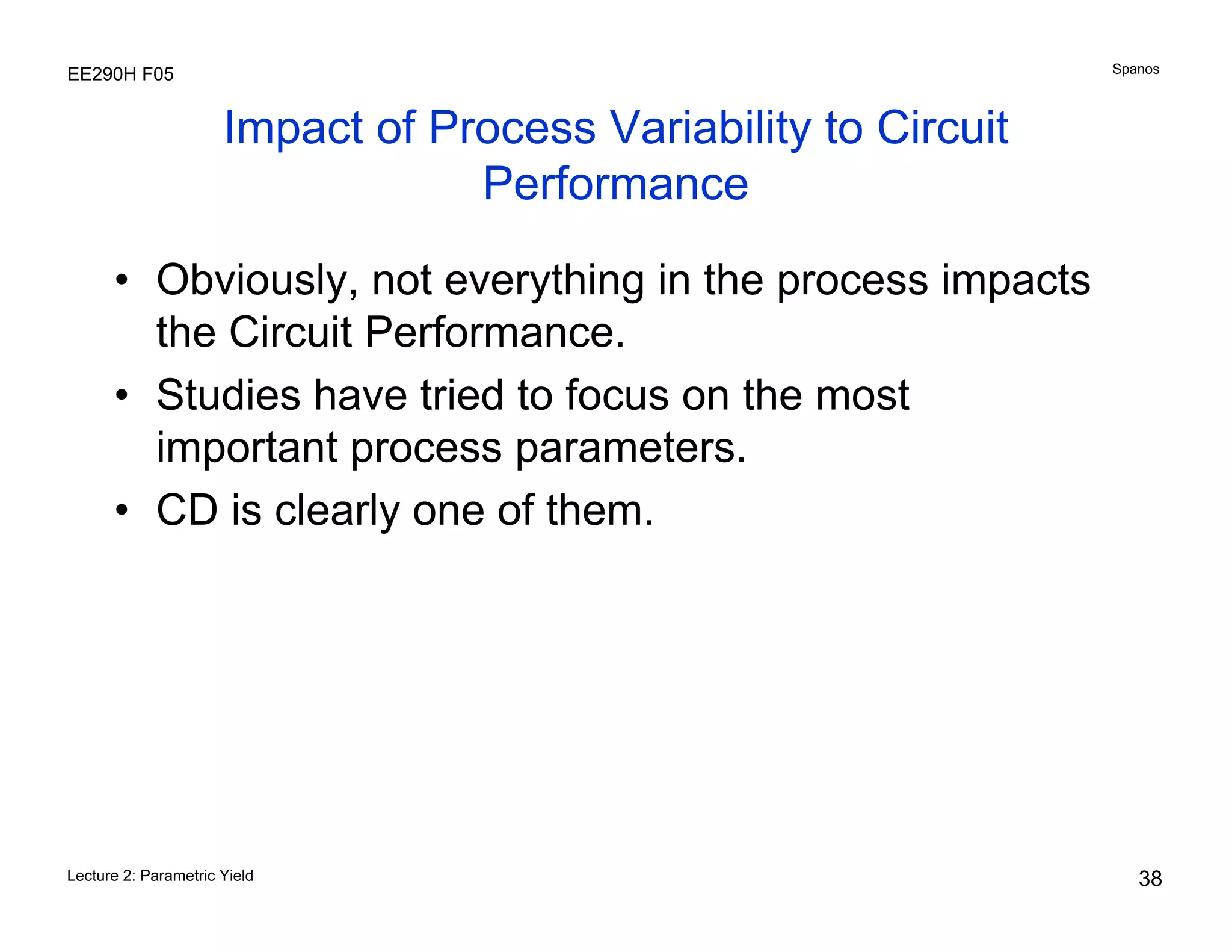 Lecture 2 Parametric Yieldpdf Computer Networking Computing