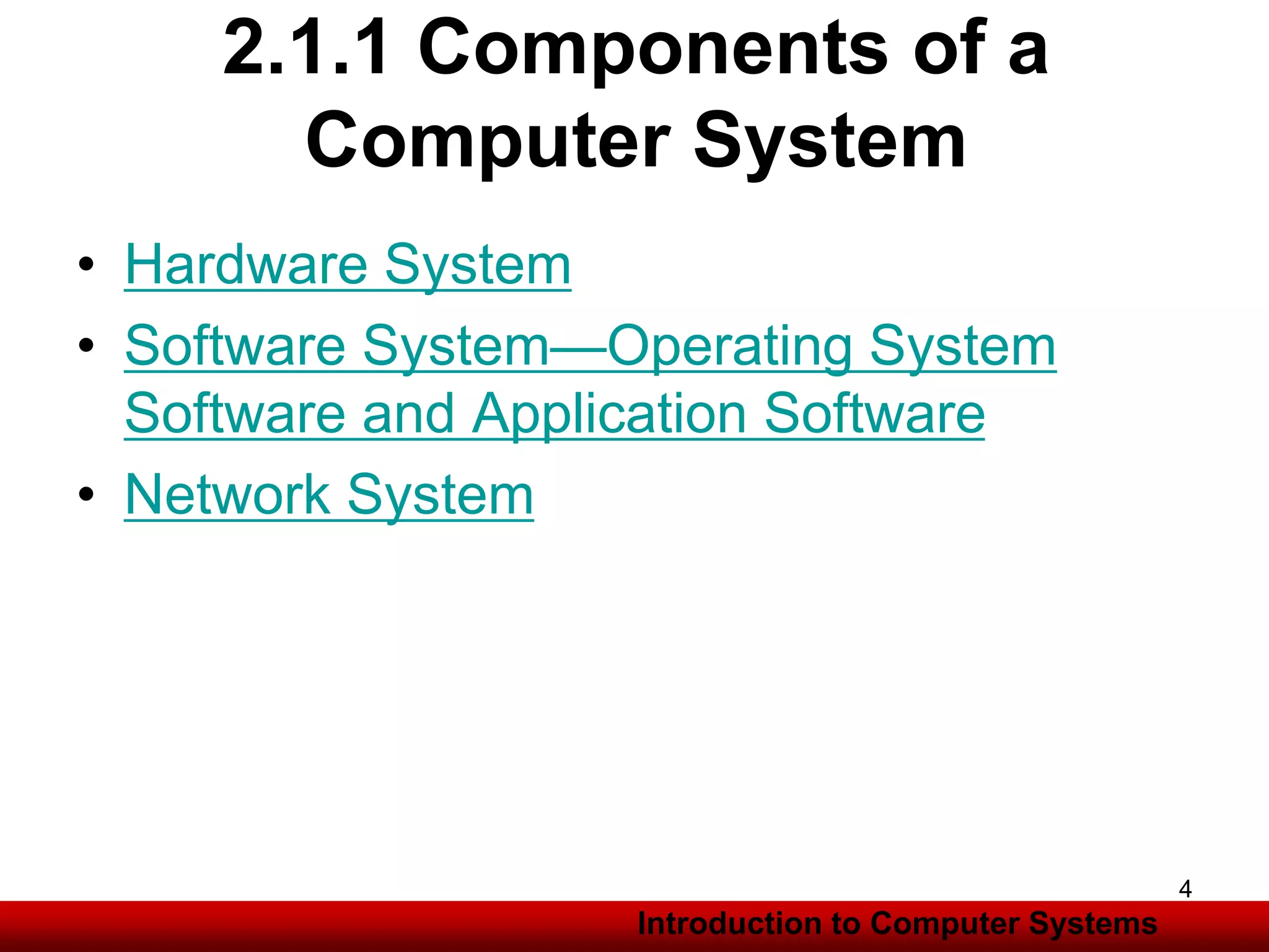 Introduction To Computer Systems Architecture Of Computer Systems Ppt