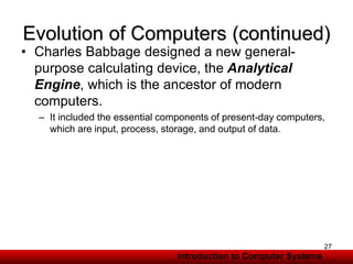 Introduction to computer systems. Architecture of computer systems. | PPT