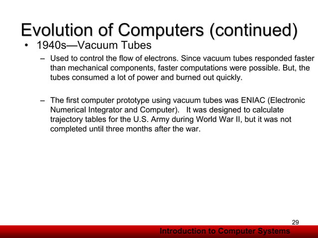 Introduction to computer systems. Architecture of computer systems. | PPT