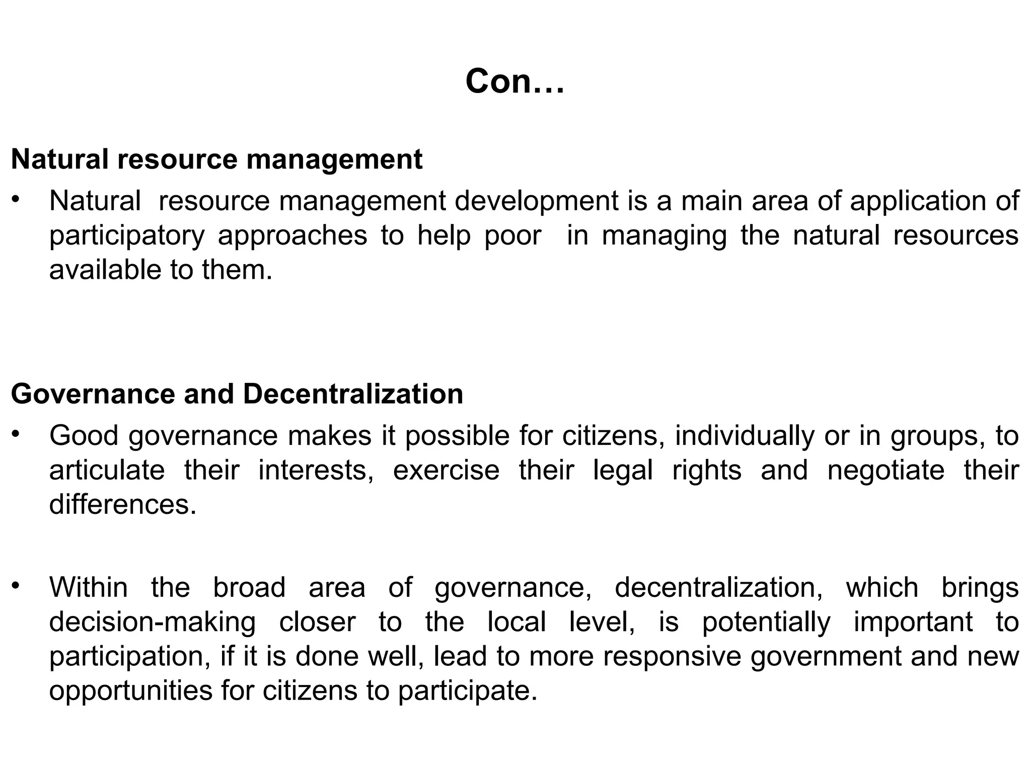 Participatory approaches to rural development | PPT