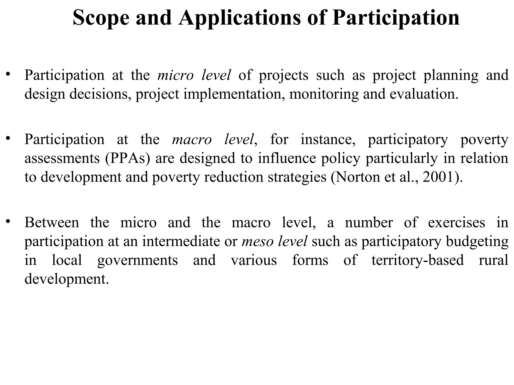 Participatory approaches to rural development | PPT