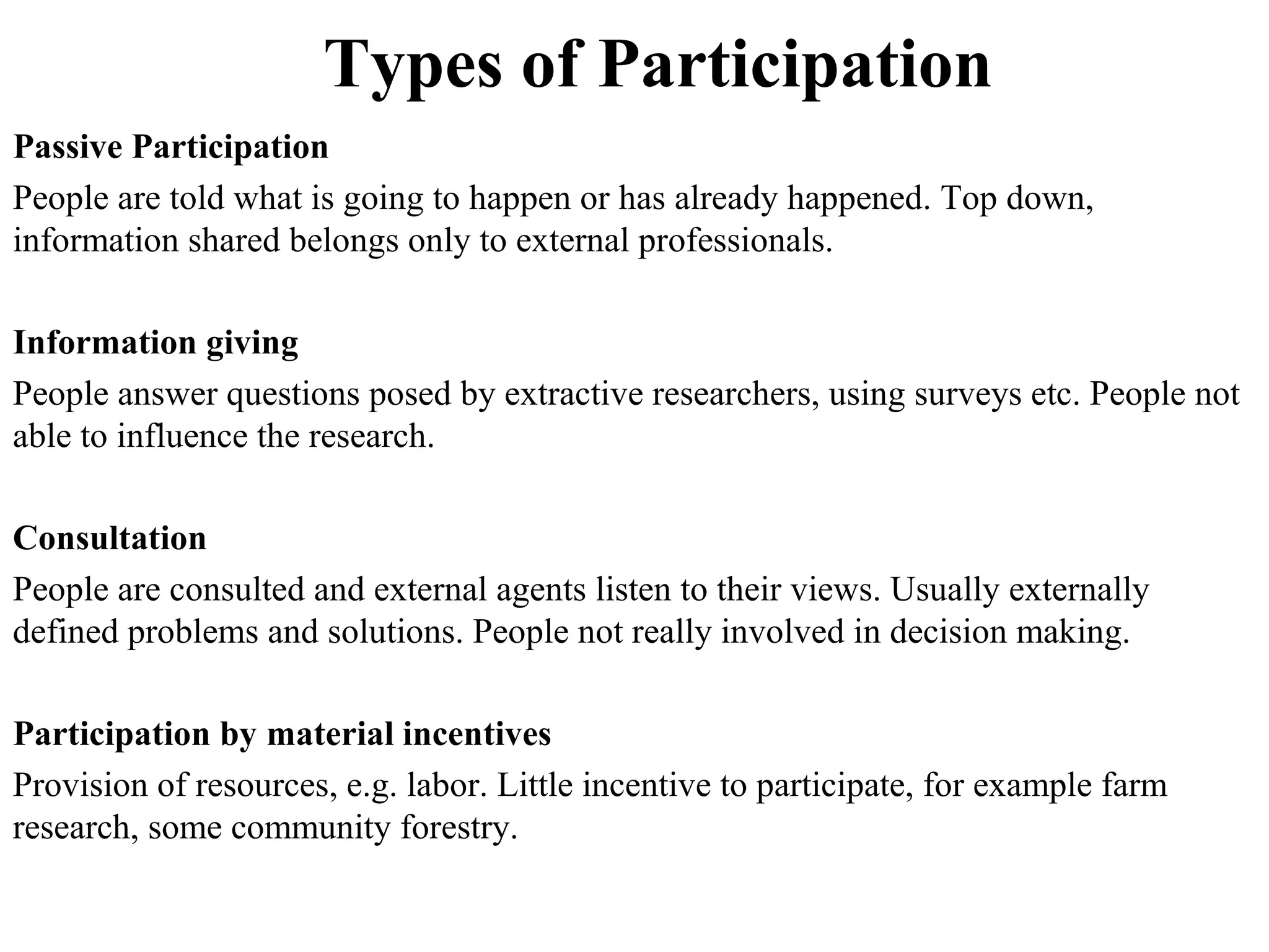 Participatory approaches to rural development | PPT