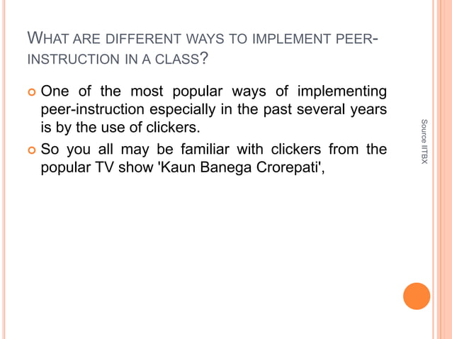 Peer Instruction | PPT