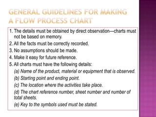 Lecture 2 process charts work study | PPTX | Chemistry | Science