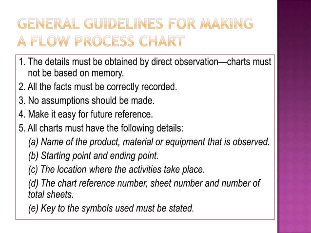 Lecture 2 process charts work study | PPTX | Chemistry | Science