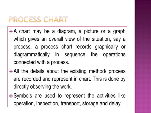 Lecture 2 process charts work study | PPTX | Chemistry | Science