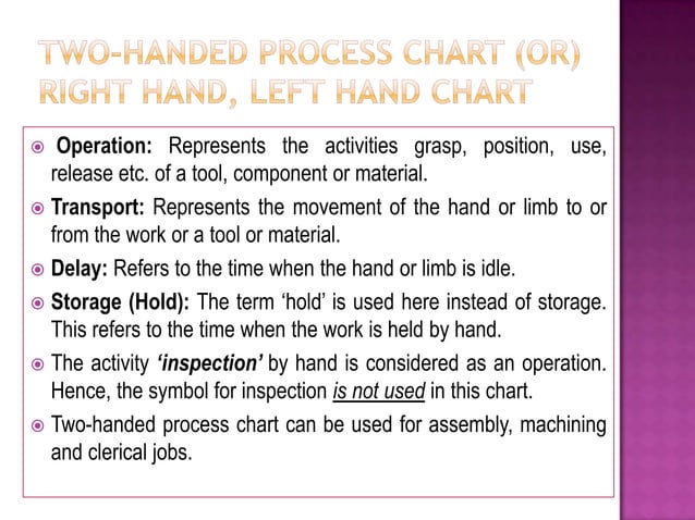 Lecture 2 process charts work study | PPTX | Chemistry | Science