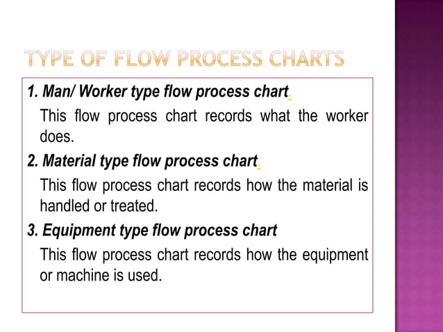 Lecture 2 process charts work study | PPT