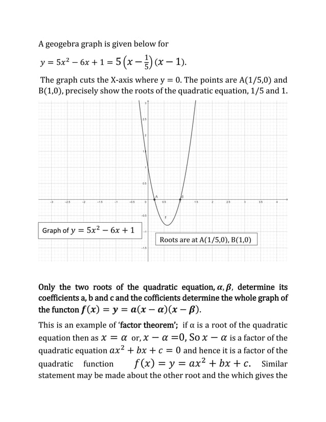 Lecture 1 2 Quadratic Functions Pdf