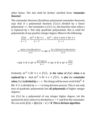 Lecture 1.2 quadratic functions | PDF