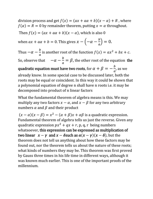 Lecture 1.2 quadratic functions | PDF