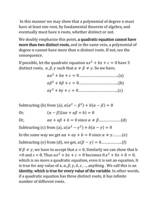 Lecture 1.2 quadratic functions | PDF