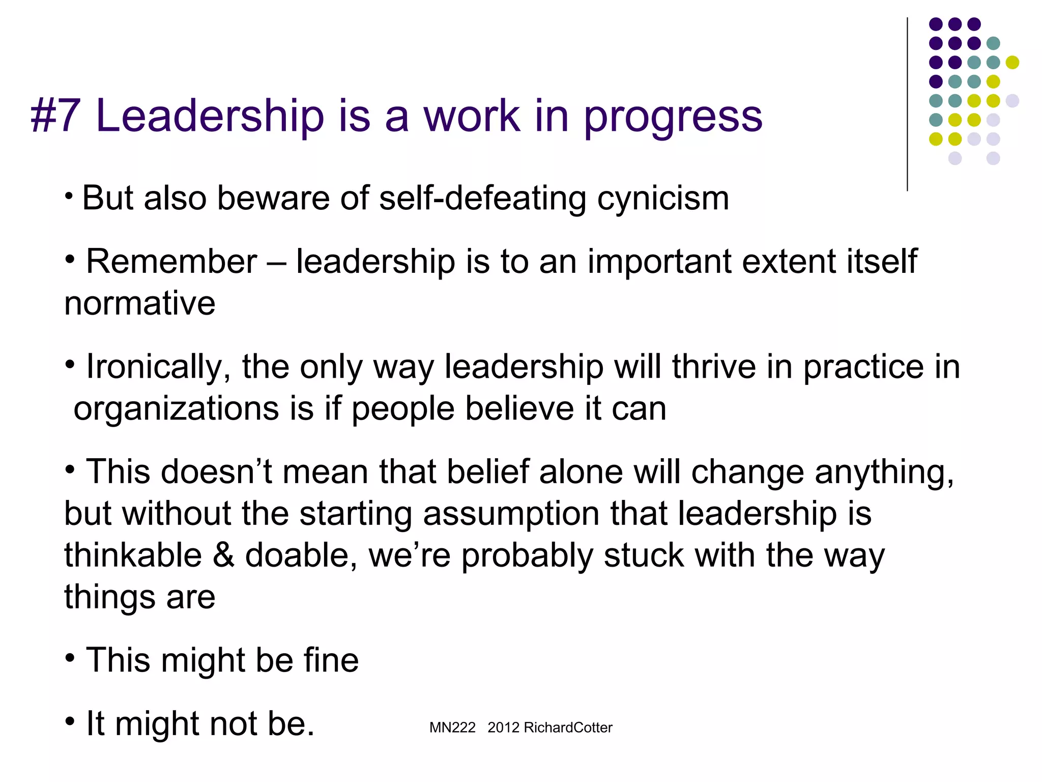 Leadership in practice | PPT