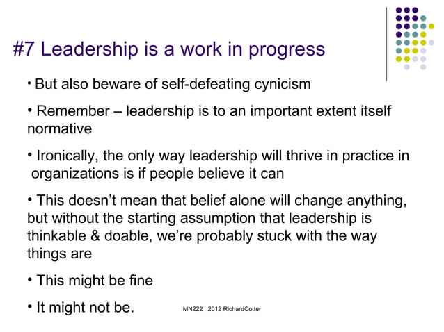 Leadership in practice | PPT | Career Advice | Careers