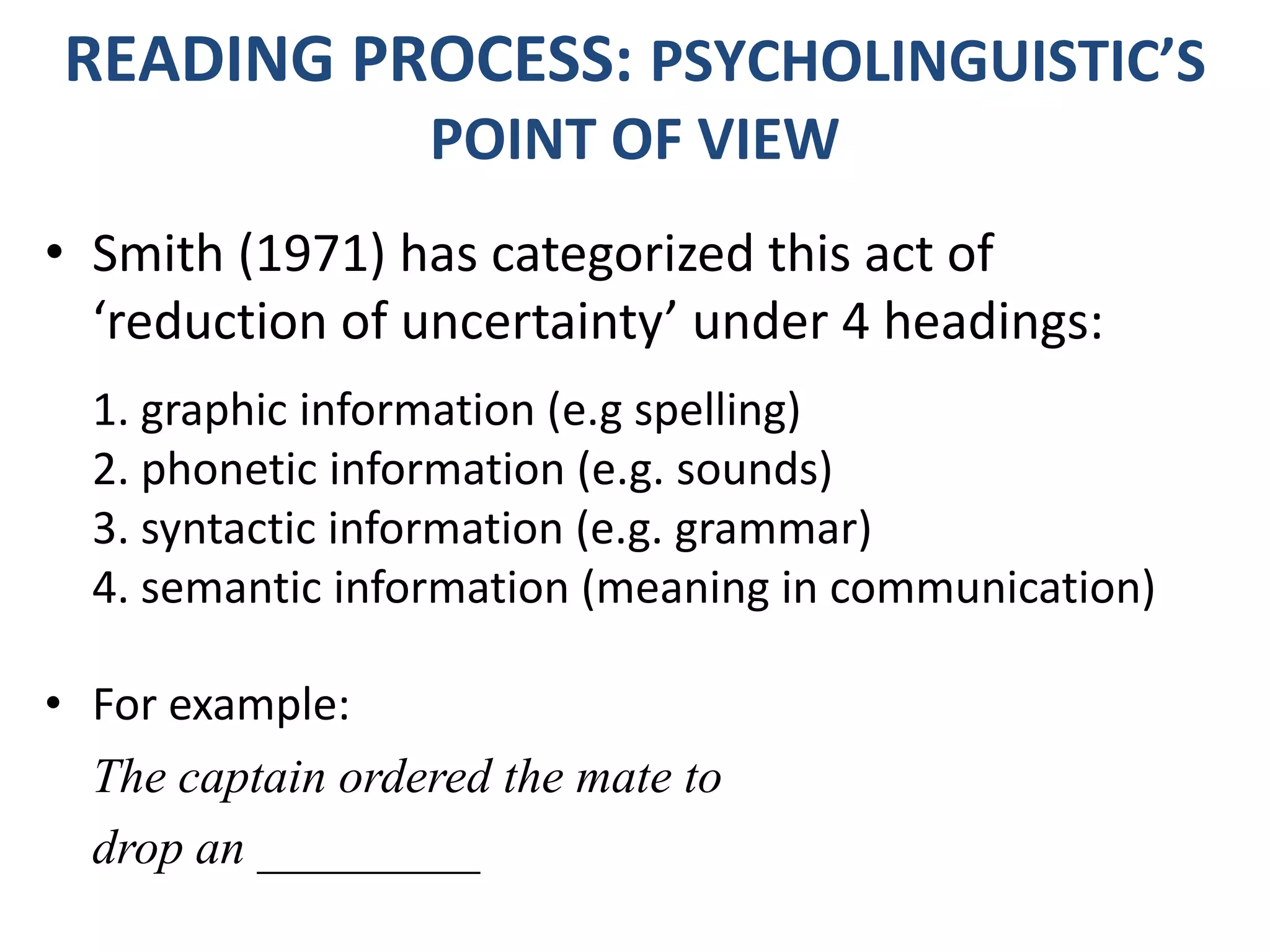 Lecture 2 reading process & models of reading | PPT