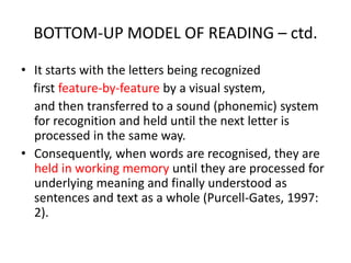 Lecture 2 reading process & models of reading | PPT