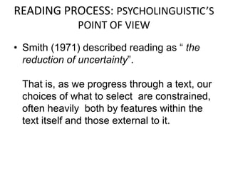Lecture 2 reading process & models of reading | PPT