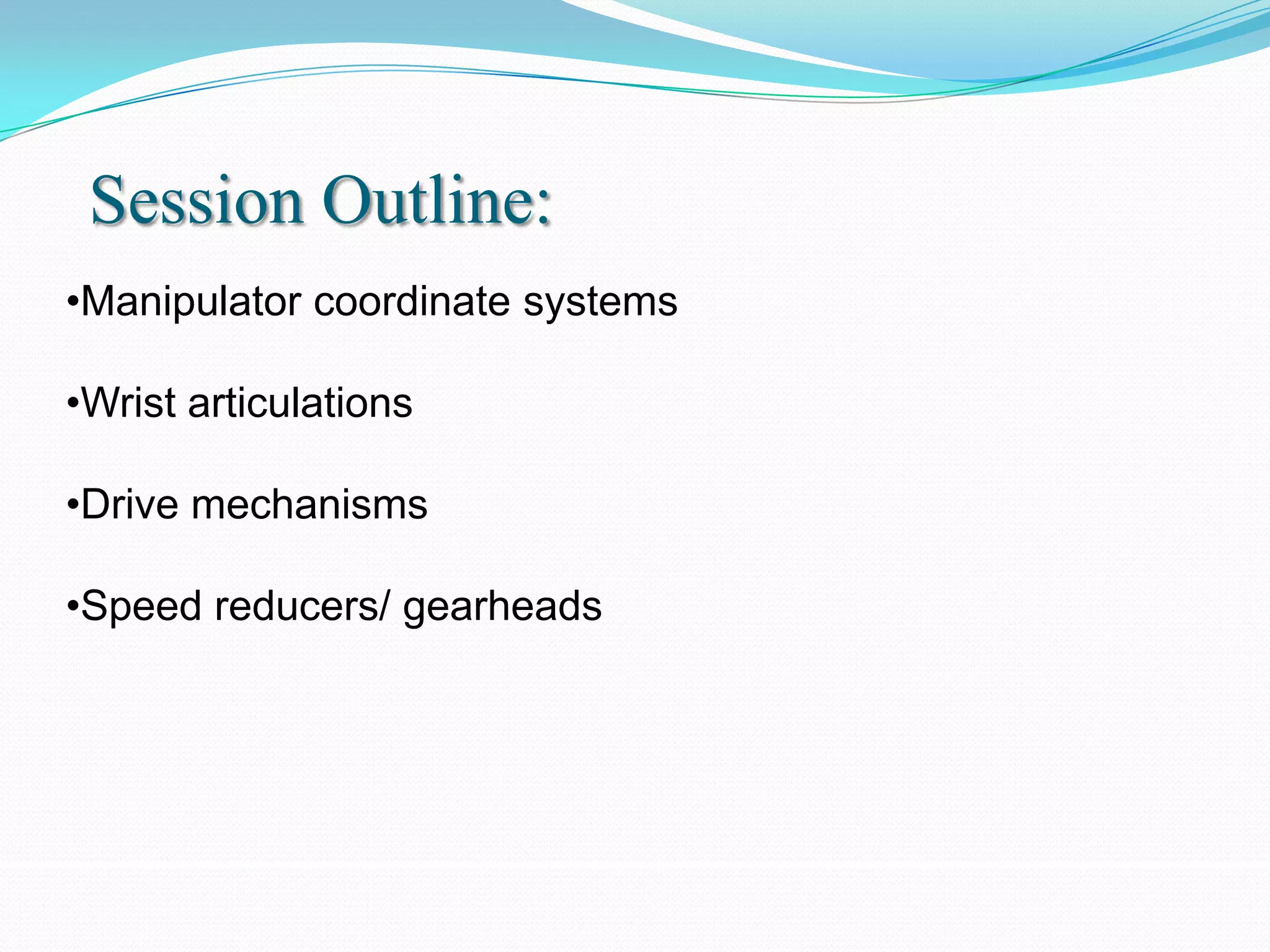 Lecture #2 Robot design | PPTX