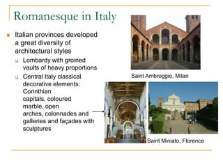 Romanesque Architecture Characteristics