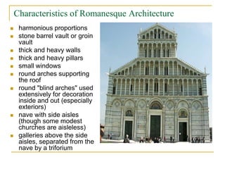 Romanesque Architecture Characteristics