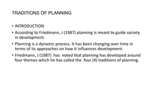 Lecture 2 rup 218 planning traditions | PPTX