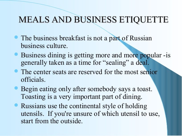 Business Etiquette Russia