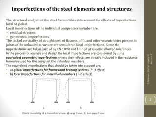 Lecture 2 s. s. iii Design of Steel Structures - Faculty of Civil ...