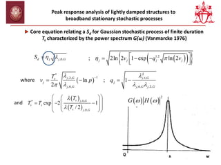 Prof A Giaralis, STOCHASTIC DYNAMICS AND MONTE CARLO SIMULATION IN ...