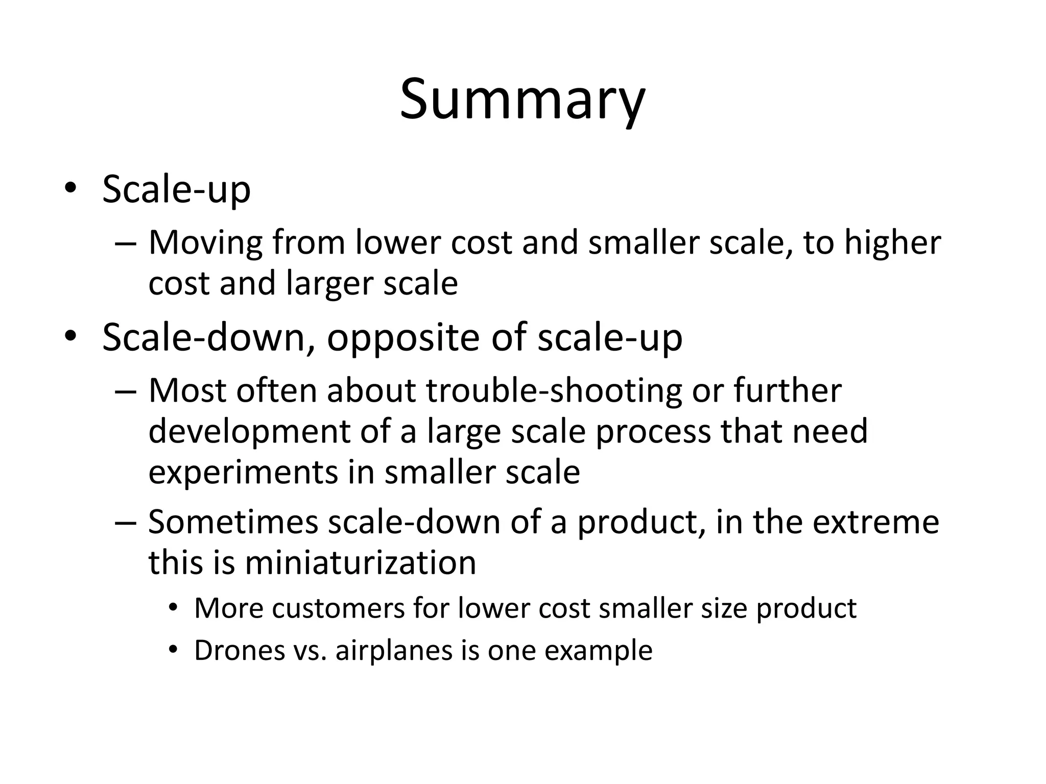 Scale-up and scale-down of chemical processes | PPTX