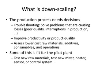 Scale-up and scale-down of chemical processes | PPTX