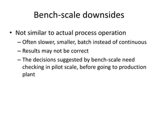 Scale-up and scale-down of chemical processes | PPTX
