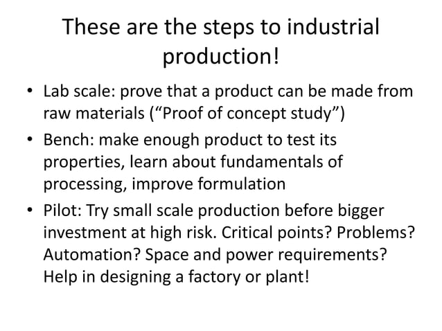 Scale-up and scale-down of chemical processes | PPTX