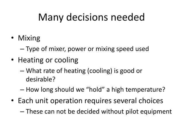 Scale-up and scale-down of chemical processes | PPTX