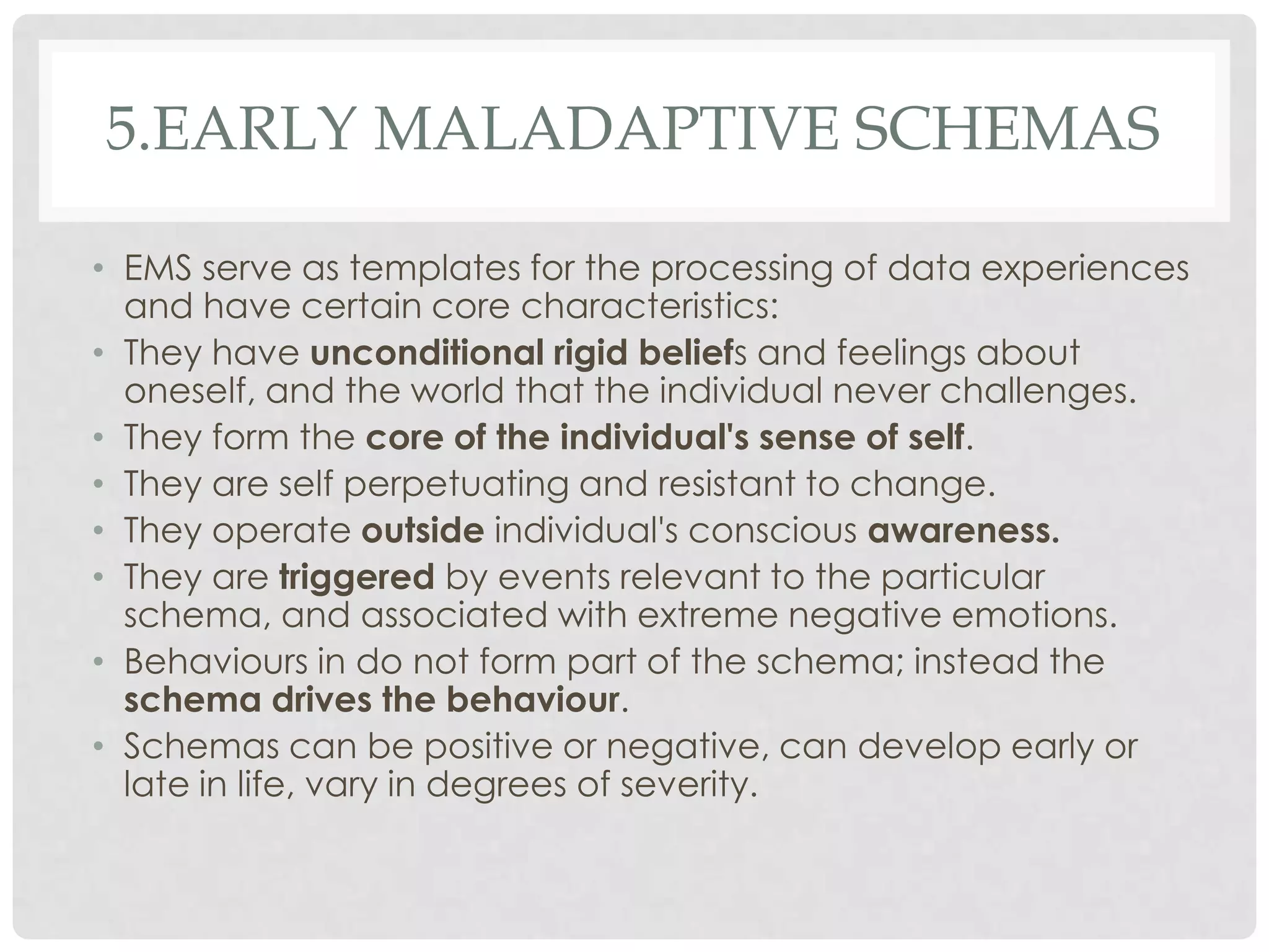 Lecture 2 schema therapy overview & early maladaptive schemas | PPTX