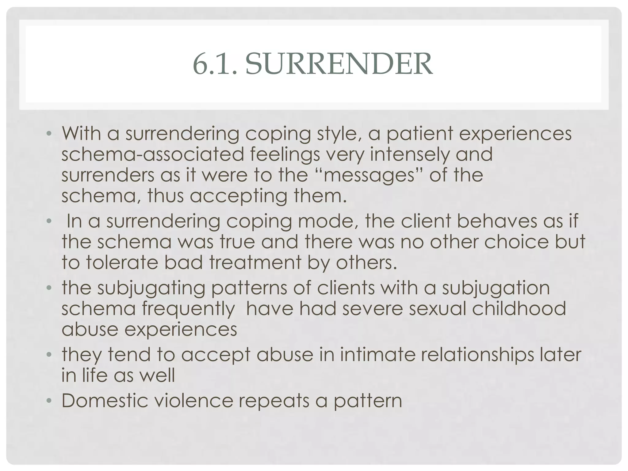 Lecture 2 schema therapy overview & early maladaptive schemas