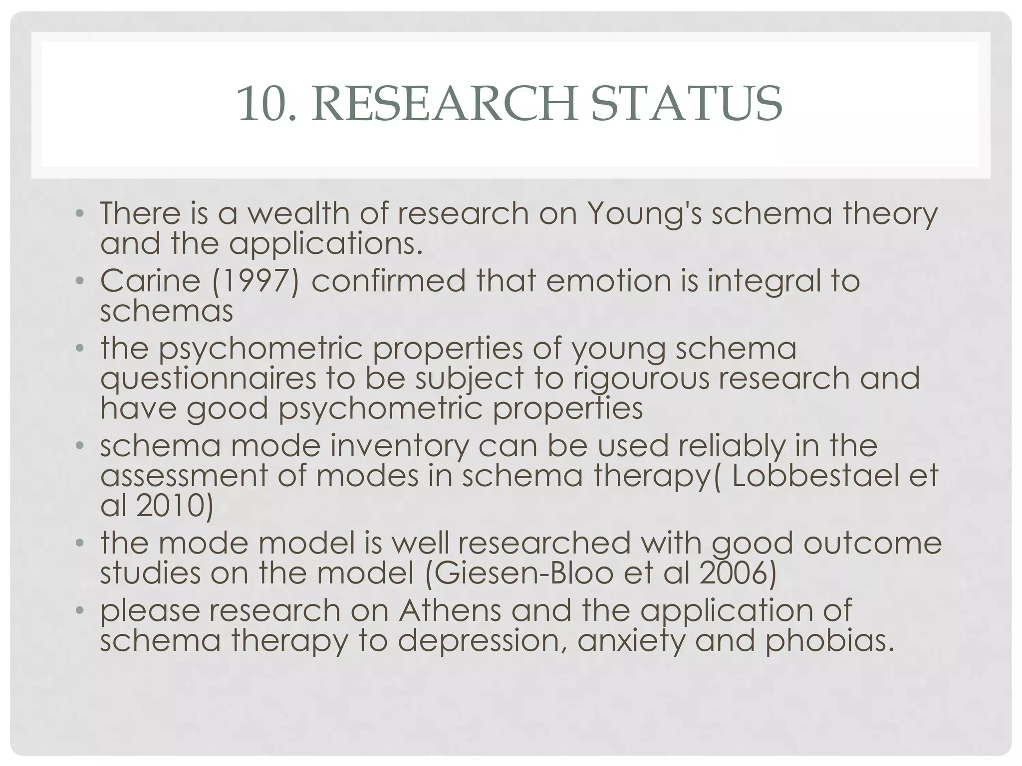 Lecture 2 schema therapy overview & early maladaptive schemas