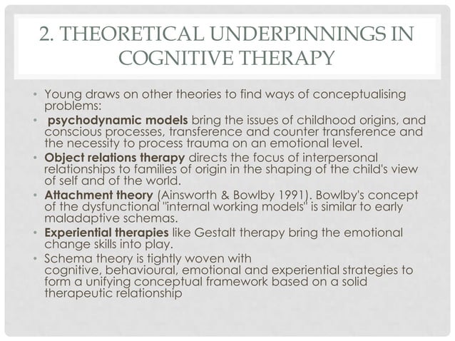 Lecture 2 schema therapy overview & early maladaptive schemas | PPTX ...