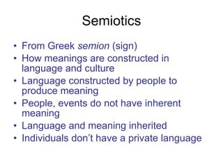Lecture 2 - Semiotics | PPT