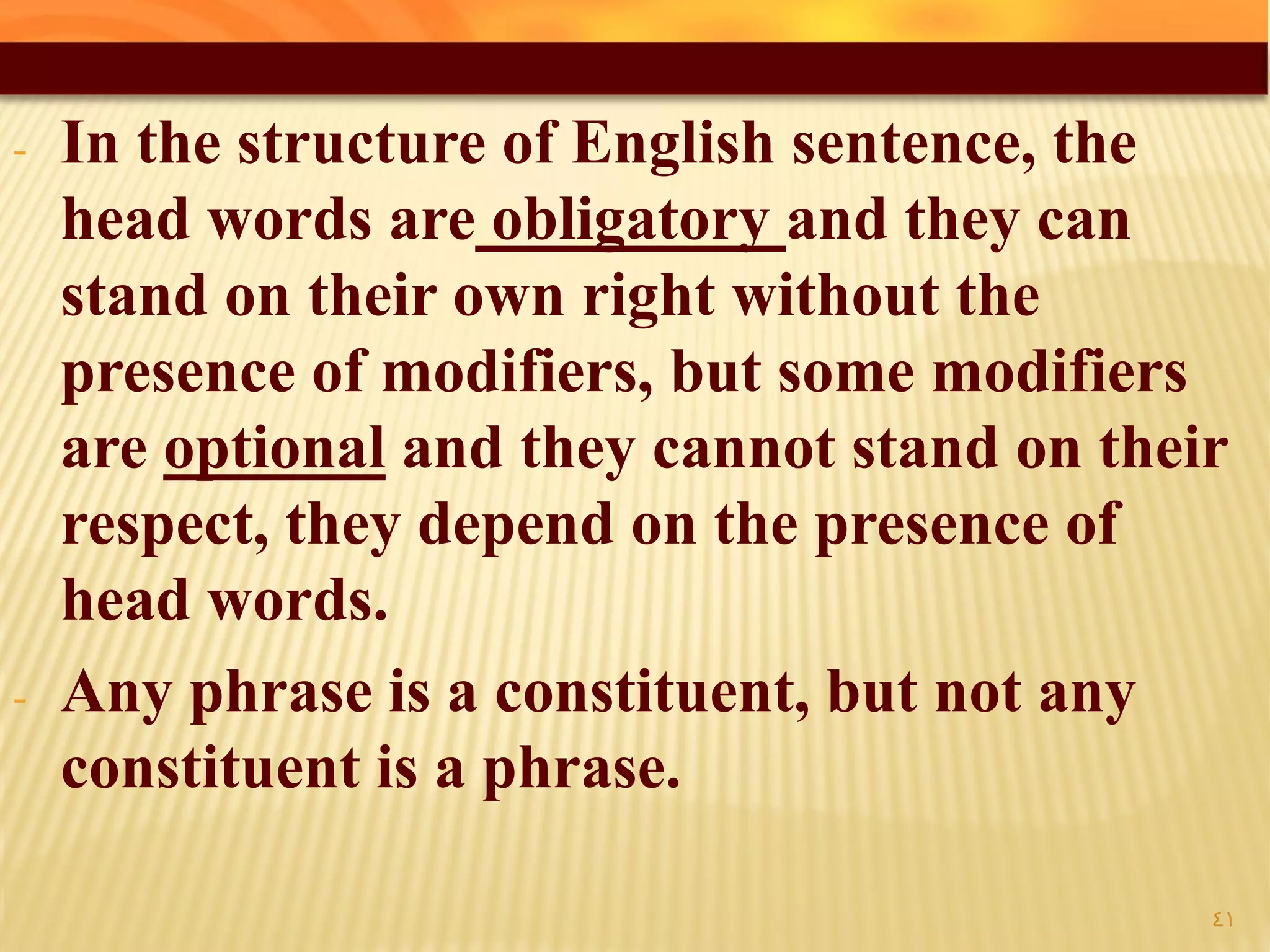 Lecture 2 sentence structure constituents | PDF