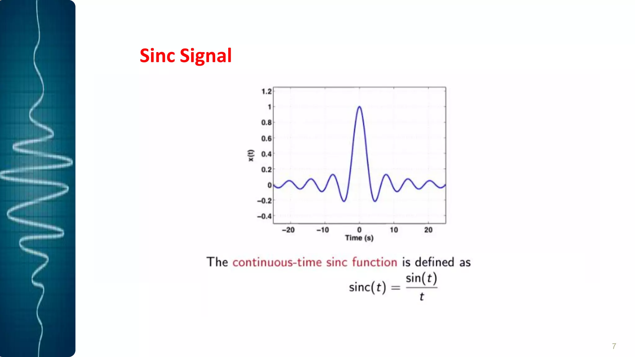 Lecture2 : Common continuous time signals | PPT