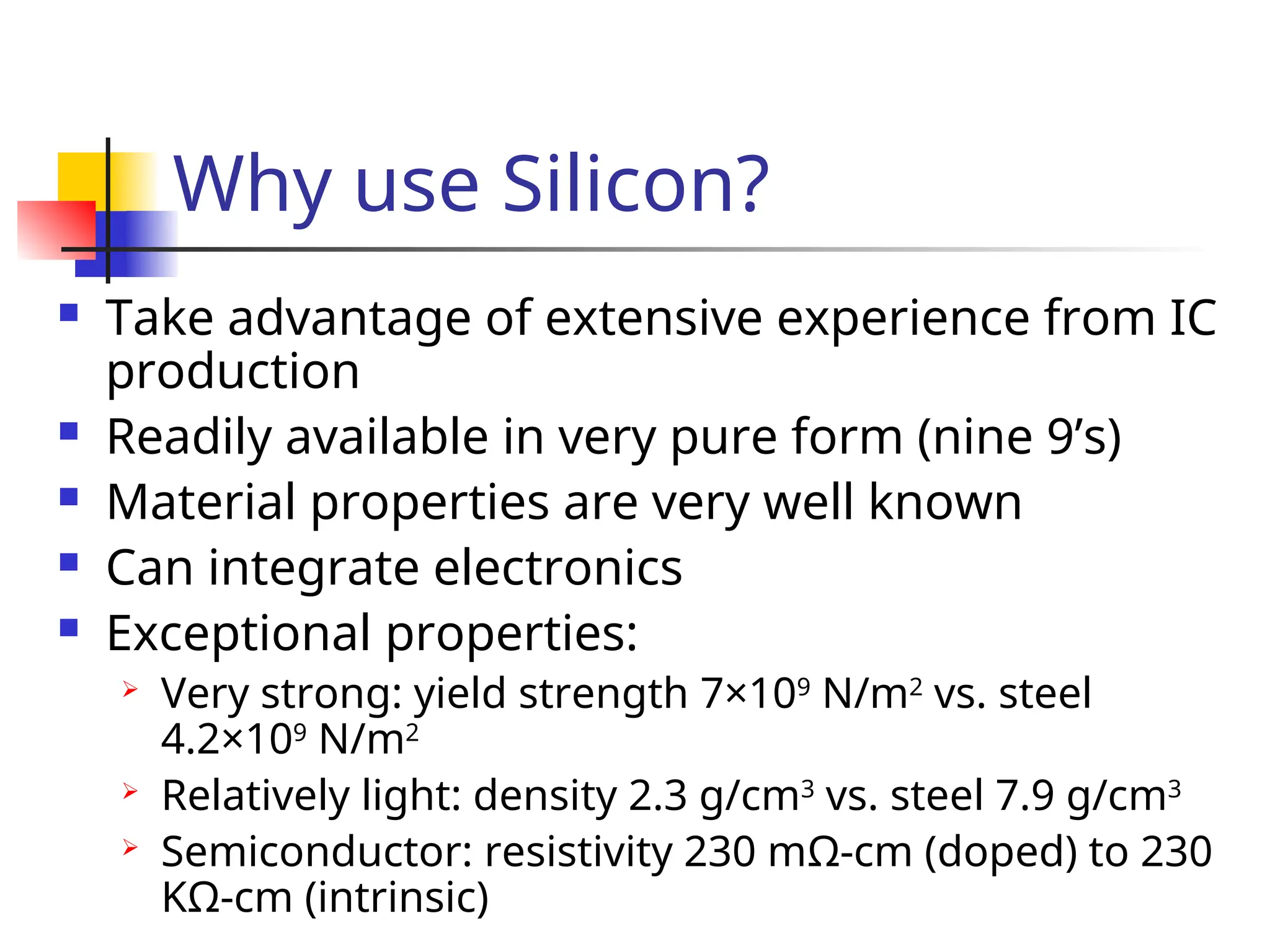 ME 463 Micro-Nanotechnology Silicon Prop | PPT