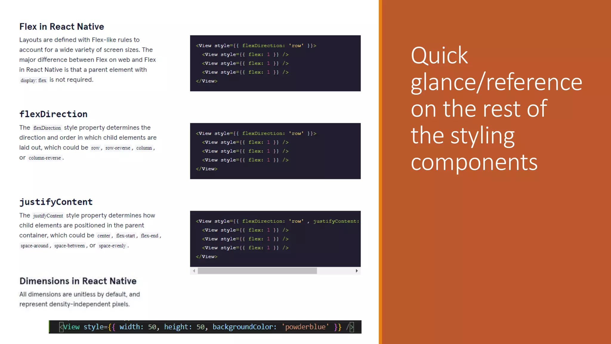 Lecture 2 Styling And Layout In React Native Pptx