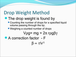 surface tension | PPT