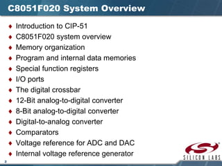 Lecture 2 (system overview of c8051 f020) rv01 | PPT