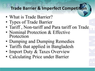 Lecture 2 - Tariff and Non-tariff Barriers to International Trade | PPTX